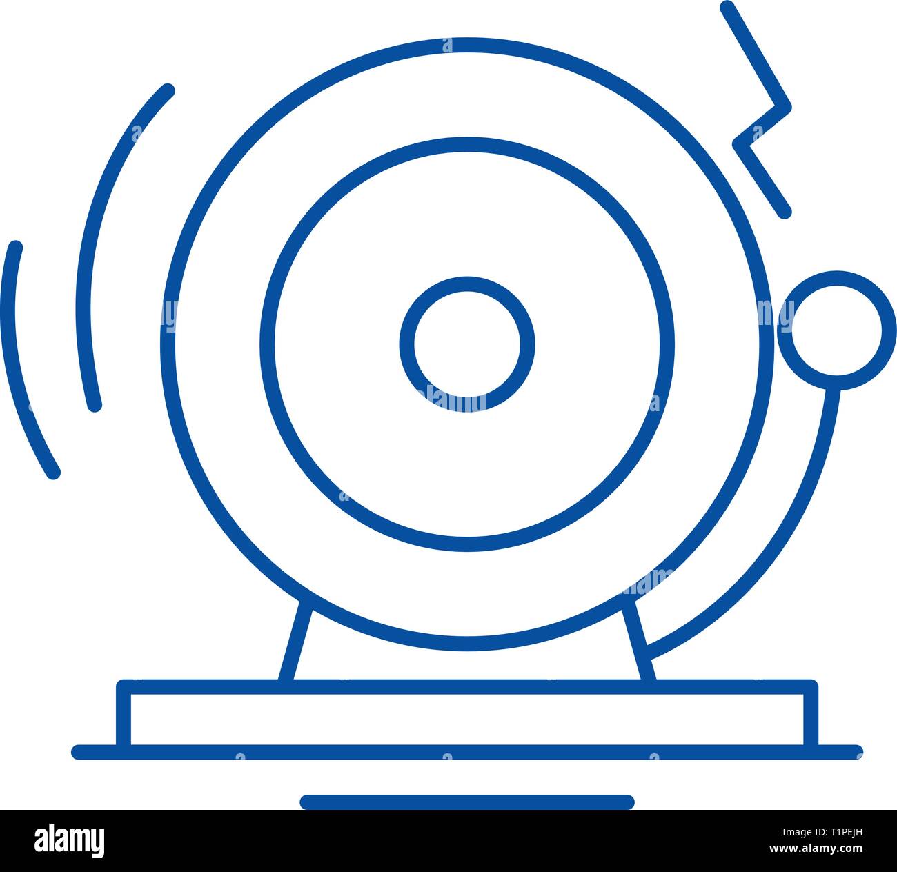 Distress line icon concept. Distress flat vector symbol, sign, outline ...