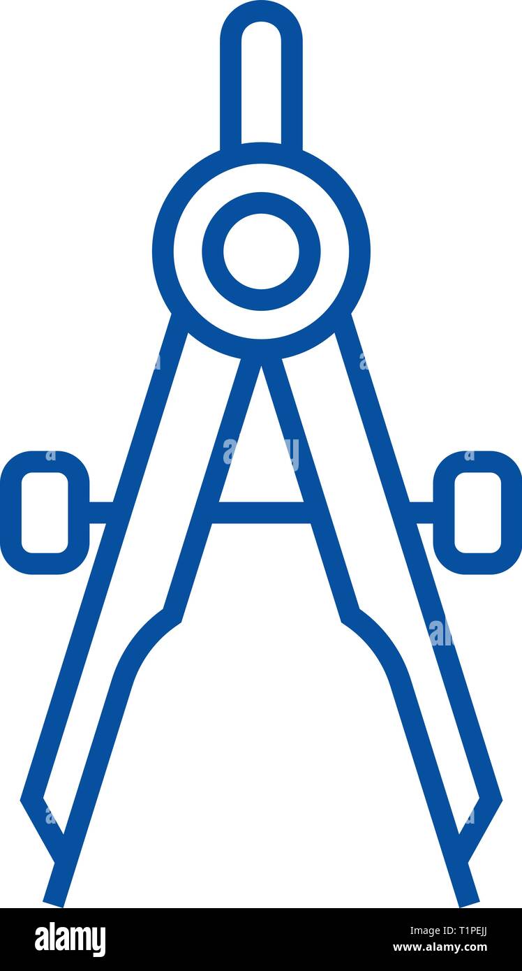 Divider line icon concept. Divider flat vector symbol, sign, outline ...