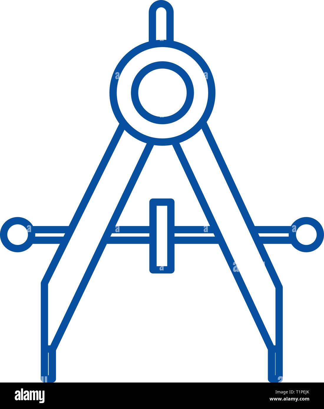 Dividers line icon concept. Dividers flat vector symbol, sign, outline ...