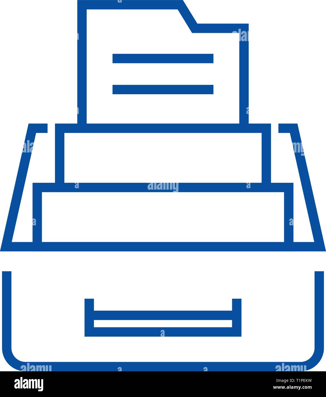 Document archive,box with files line icon concept. Document archive,box ... Document archive,box with files line icon concept. Document archive,box ...