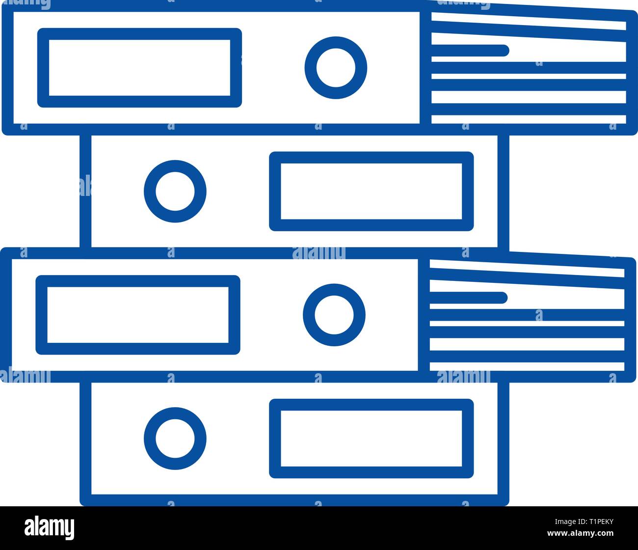 Document folders line icon concept. Document folders flat vector symbol ... Document folders line icon concept. Document folders flat vector symbol ...