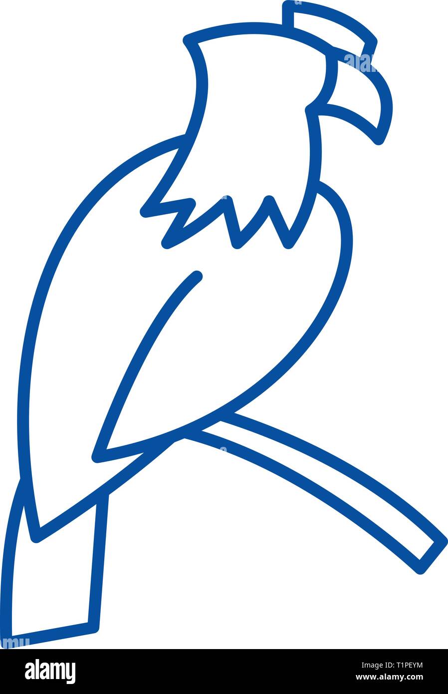 Eagle line icon concept. Eagle flat vector symbol, sign, outline ...