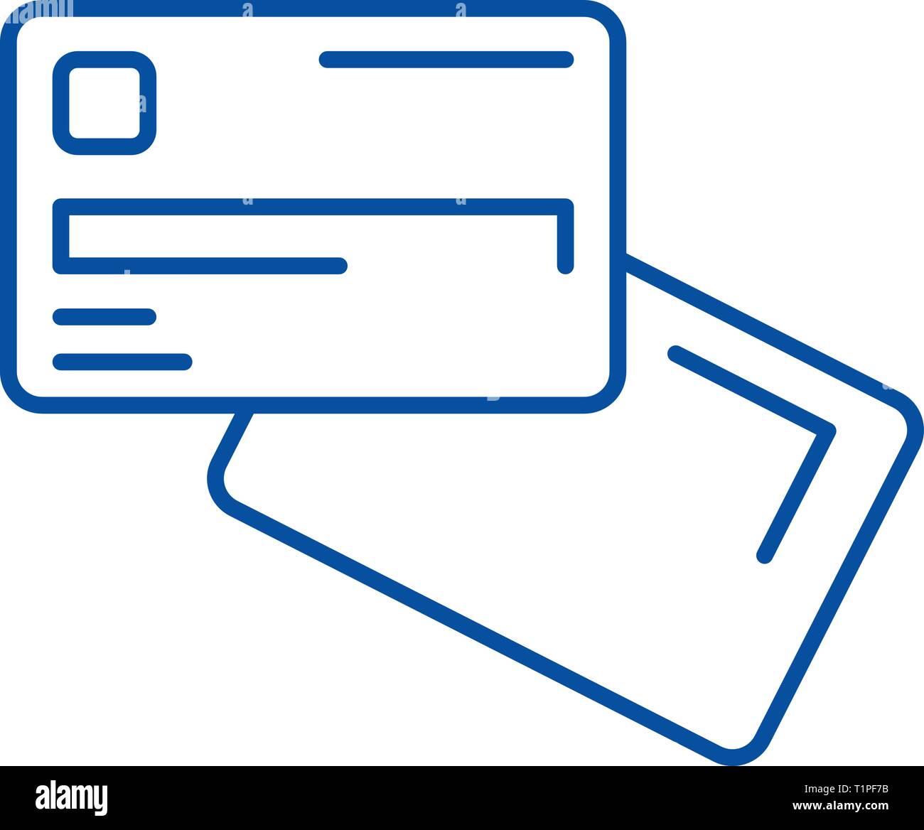 Electronic money line icon concept. Electronic money flat vector symbol ...