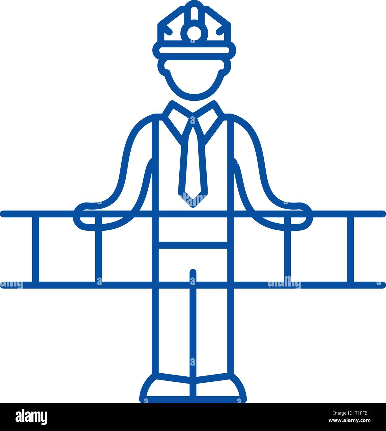 Engineering solution line icon concept. Engineering solution flat ...