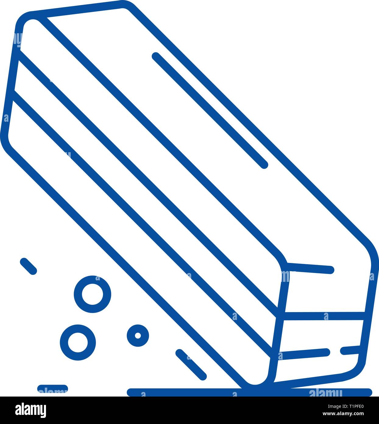 Eraser line icon concept. Eraser flat vector symbol, sign, outline ...