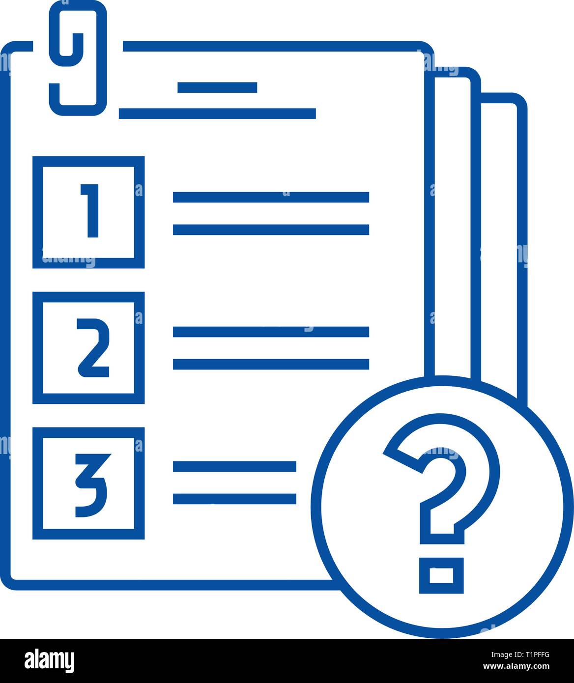 Exam Line Icon Concept Exam Flat Vector Symbol Sign Outline Illustration Stock Vector Image