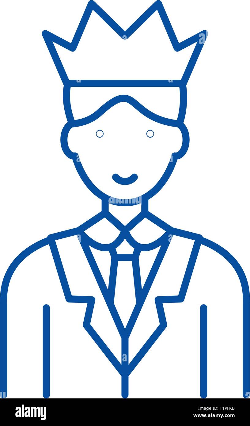 Expert line icon concept. Expert flat vector symbol, sign, outline ...