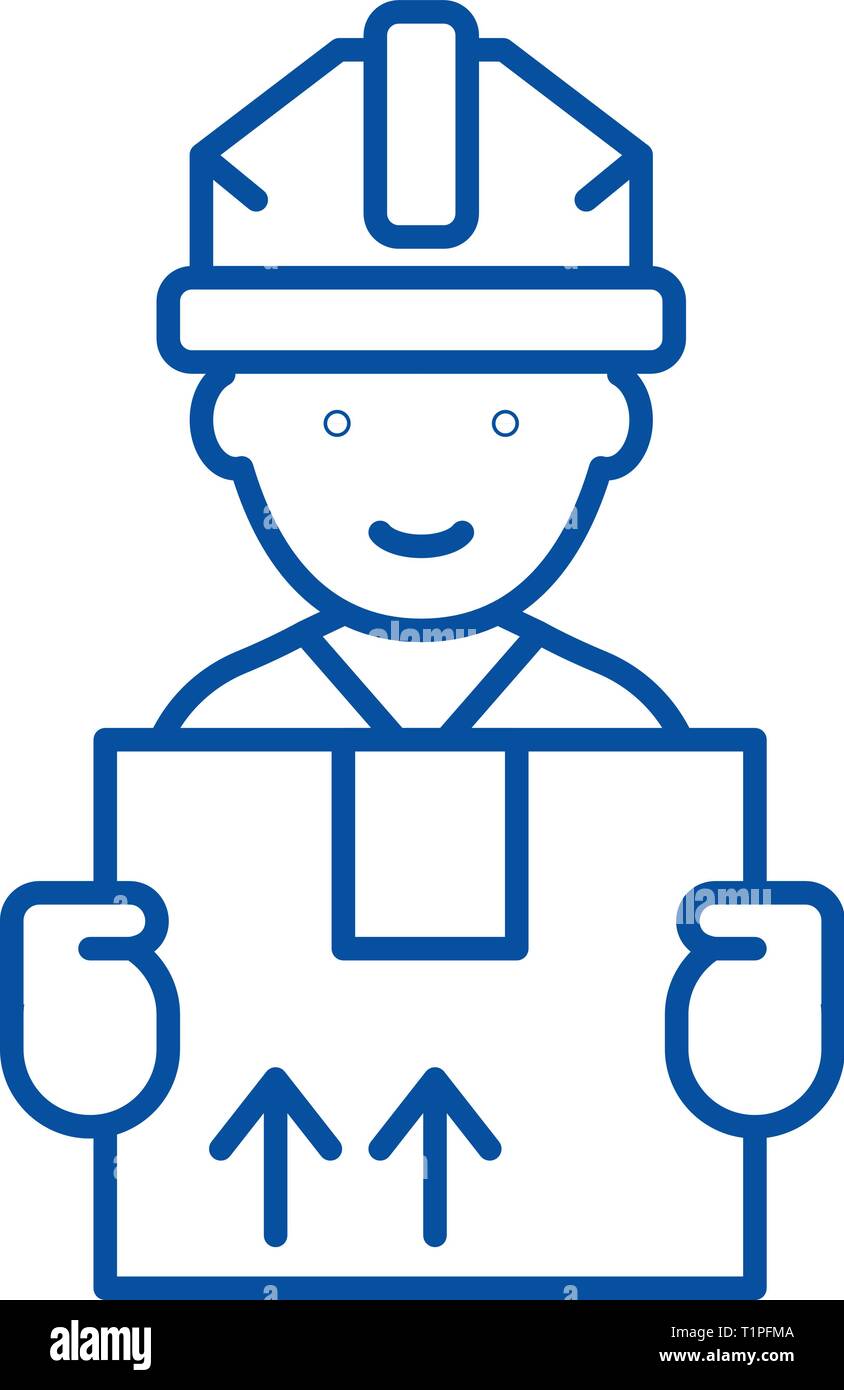 Express delivery line icon concept. Express delivery flat vector symbol ...