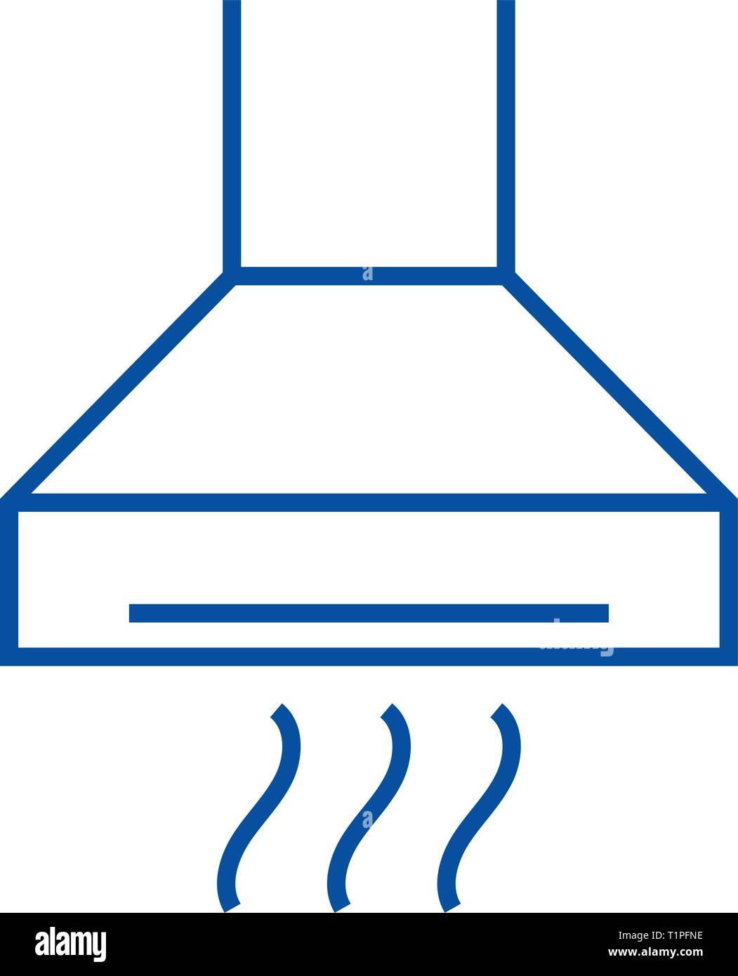 Extractor,cooker hood line icon concept. Extractor,cooker hood flat ...