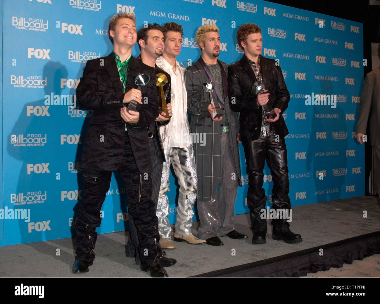 LAS VEGAS, NV. December 05, 2000: Pop group *NSYNC at the Billboard ...