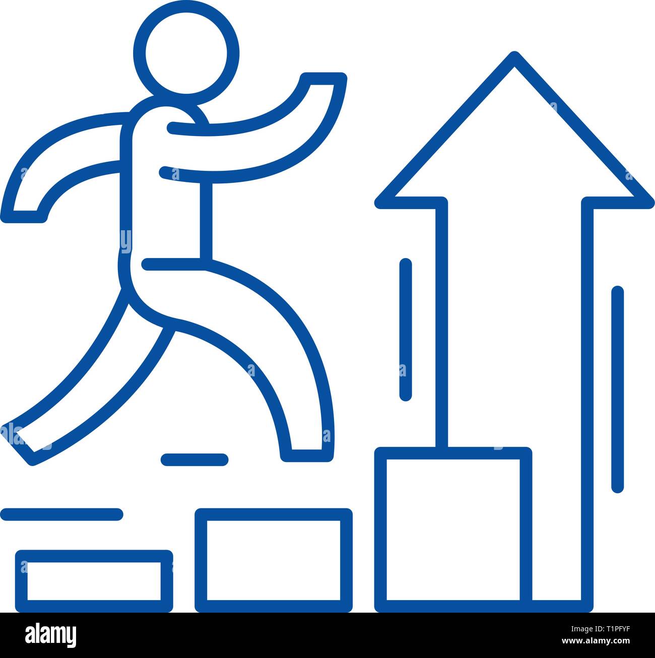 Personal improvement line icon concept. Personal improvement flat ...