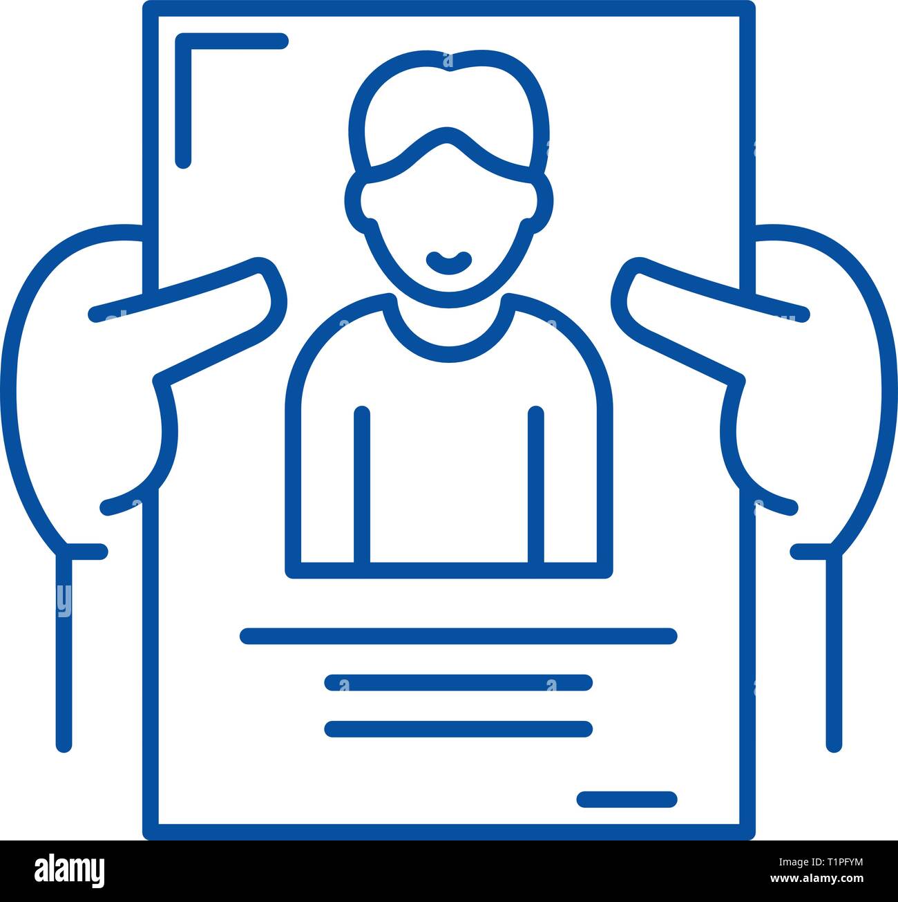 Personnel management line icon concept. Personnel management flat ...