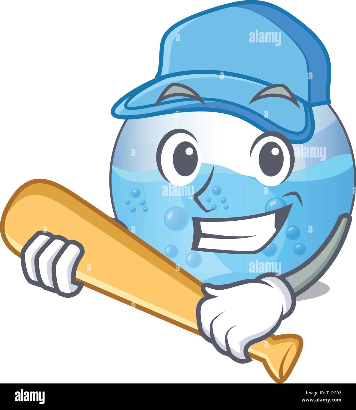 Playing baseball bowl aquarium isolated with the cartoon vector ...