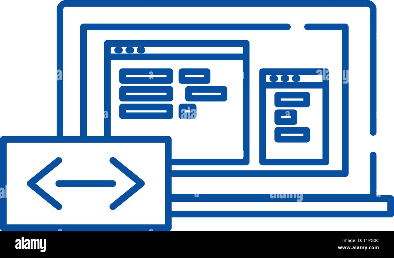 Program coding line icon concept. Program coding flat vector symbol ... Program coding line icon concept. Program coding flat vector symbol ...