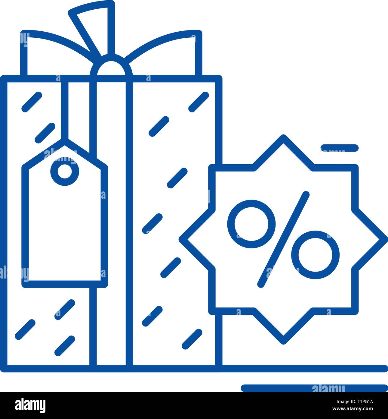 Promotion offers line icon concept. Promotion offers flat vector symbol ...
