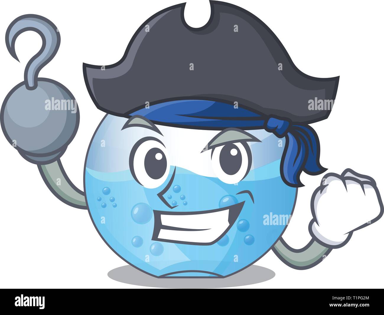 Pirate bowl aquarium isolated with the cartoon vector illustration ...