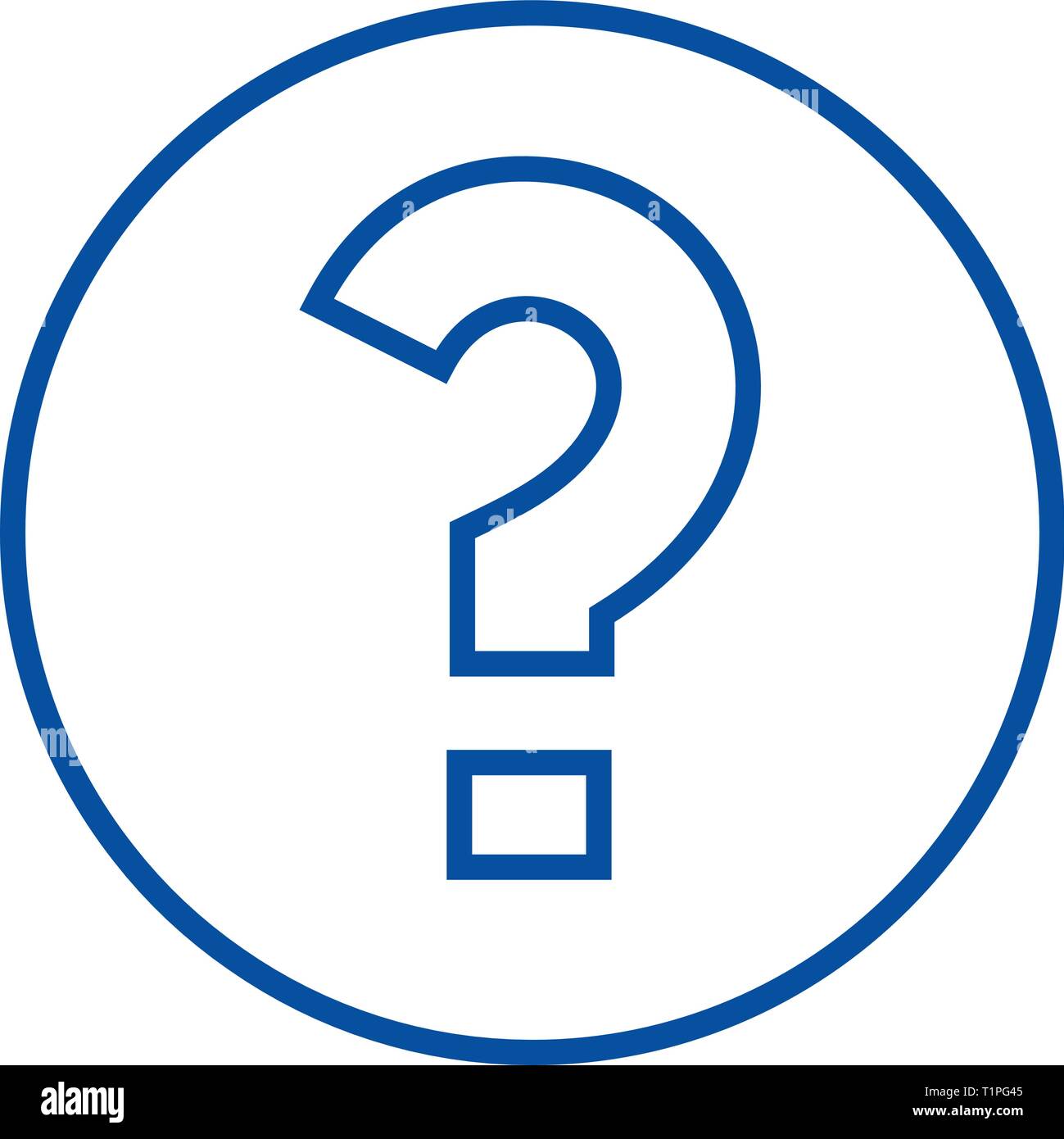 Question line icon concept. Question flat vector symbol, sign, outline ...
