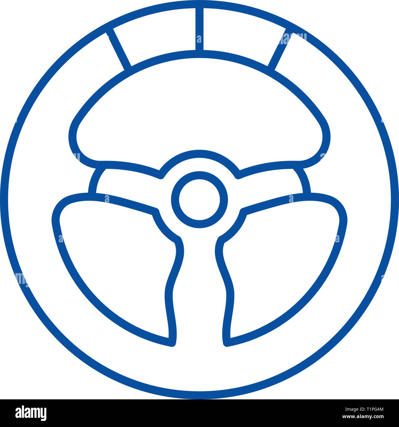 Racing wheel line icon concept. Racing wheel flat vector symbol, sign ...