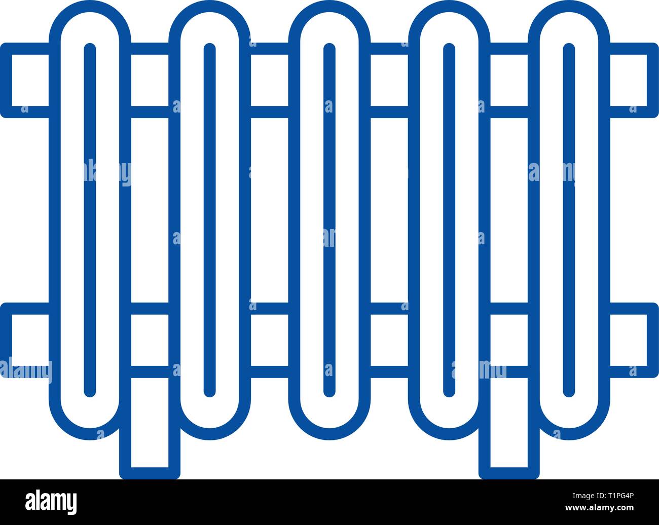 Radiator line icon concept. Radiator flat vector symbol, sign, outline ...
