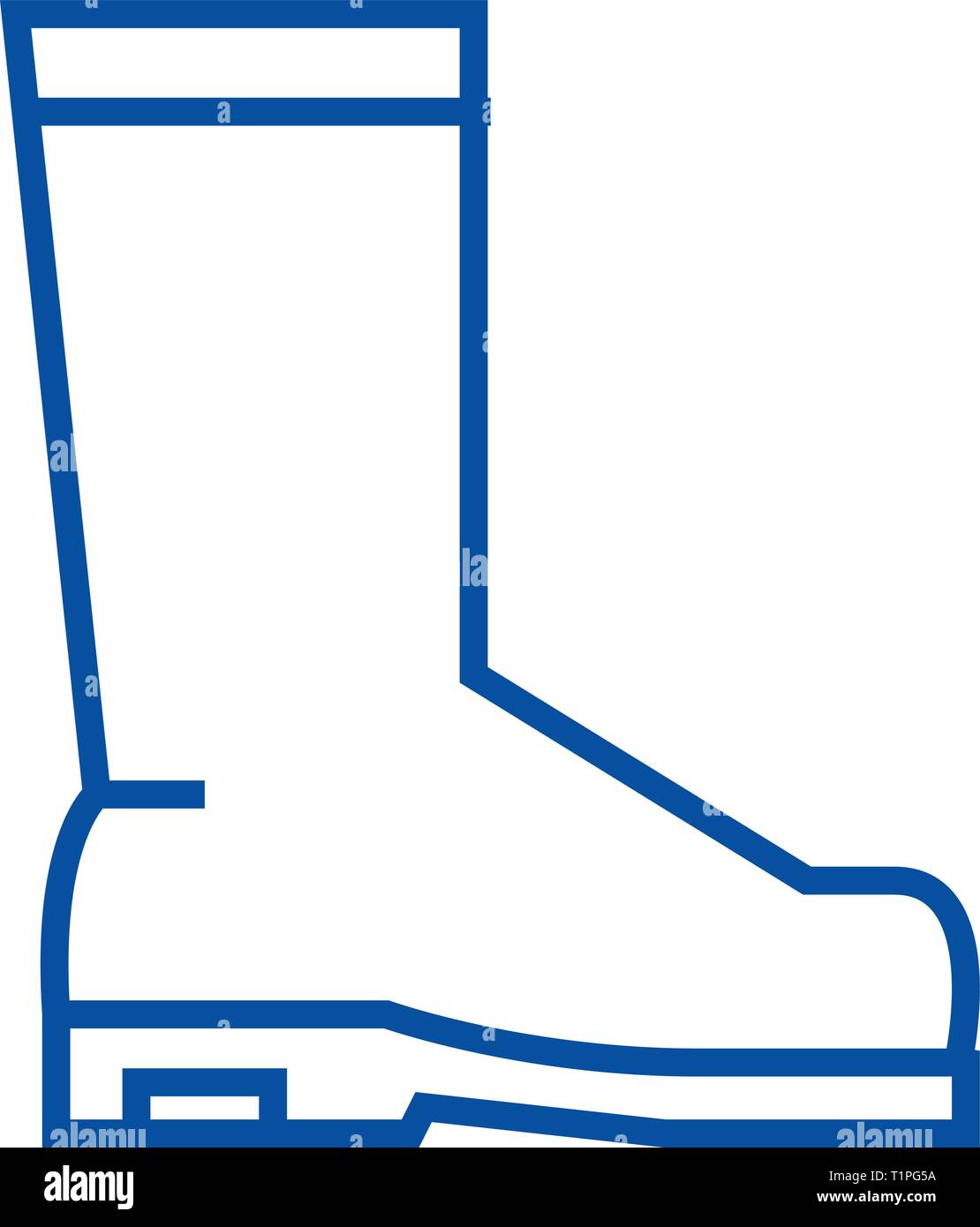 Rain boots line icon concept. Rain boots flat vector symbol, sign ...