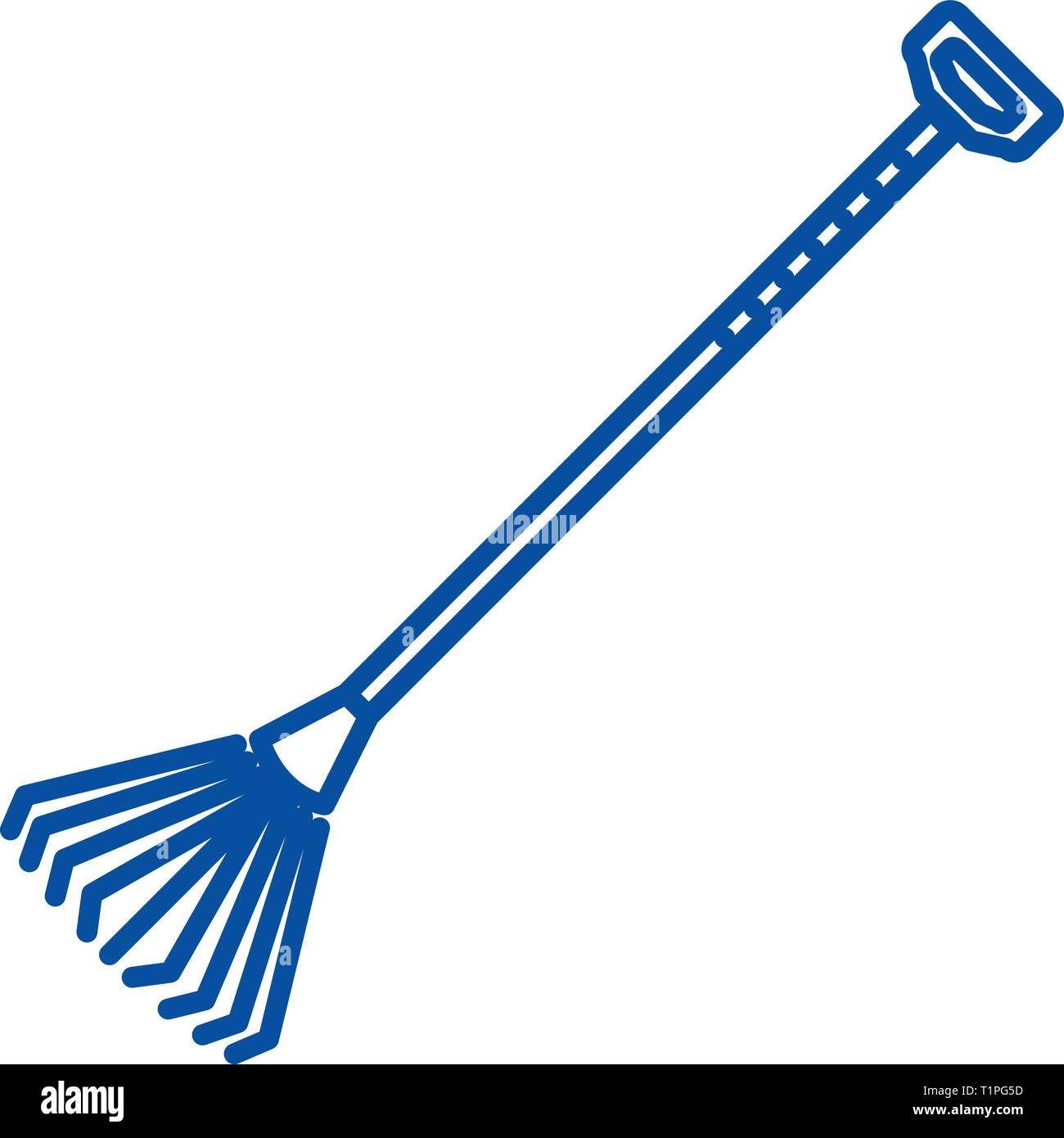 Raker line icon concept. Raker flat vector symbol, sign, outline ...