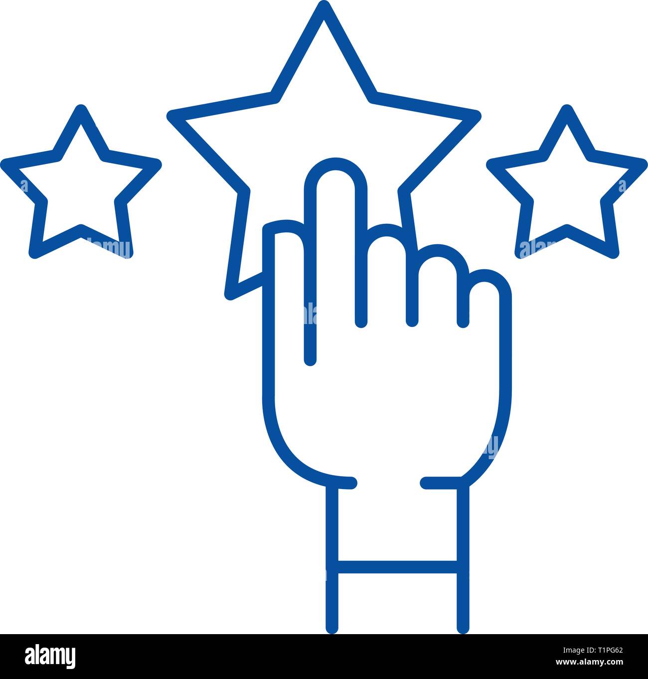 Rating line icon concept. Rating flat vector symbol, sign, outline ...