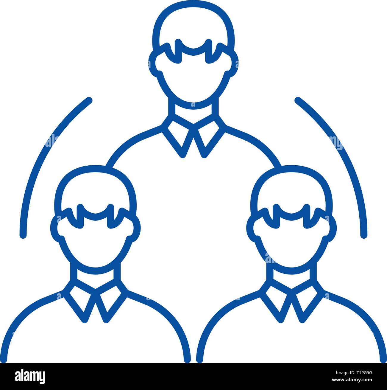 Research department line icon concept. Research department flat vector ...