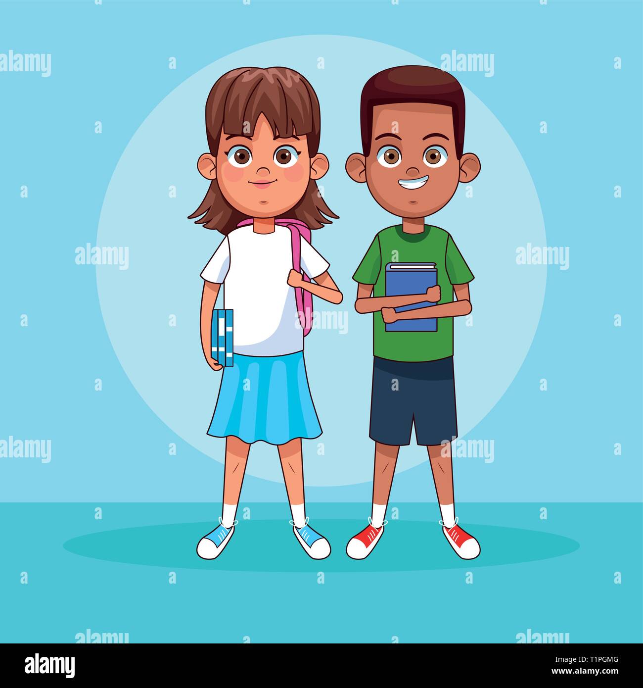 Kids reading books cartoons Stock Vector Image & Art - Alamy