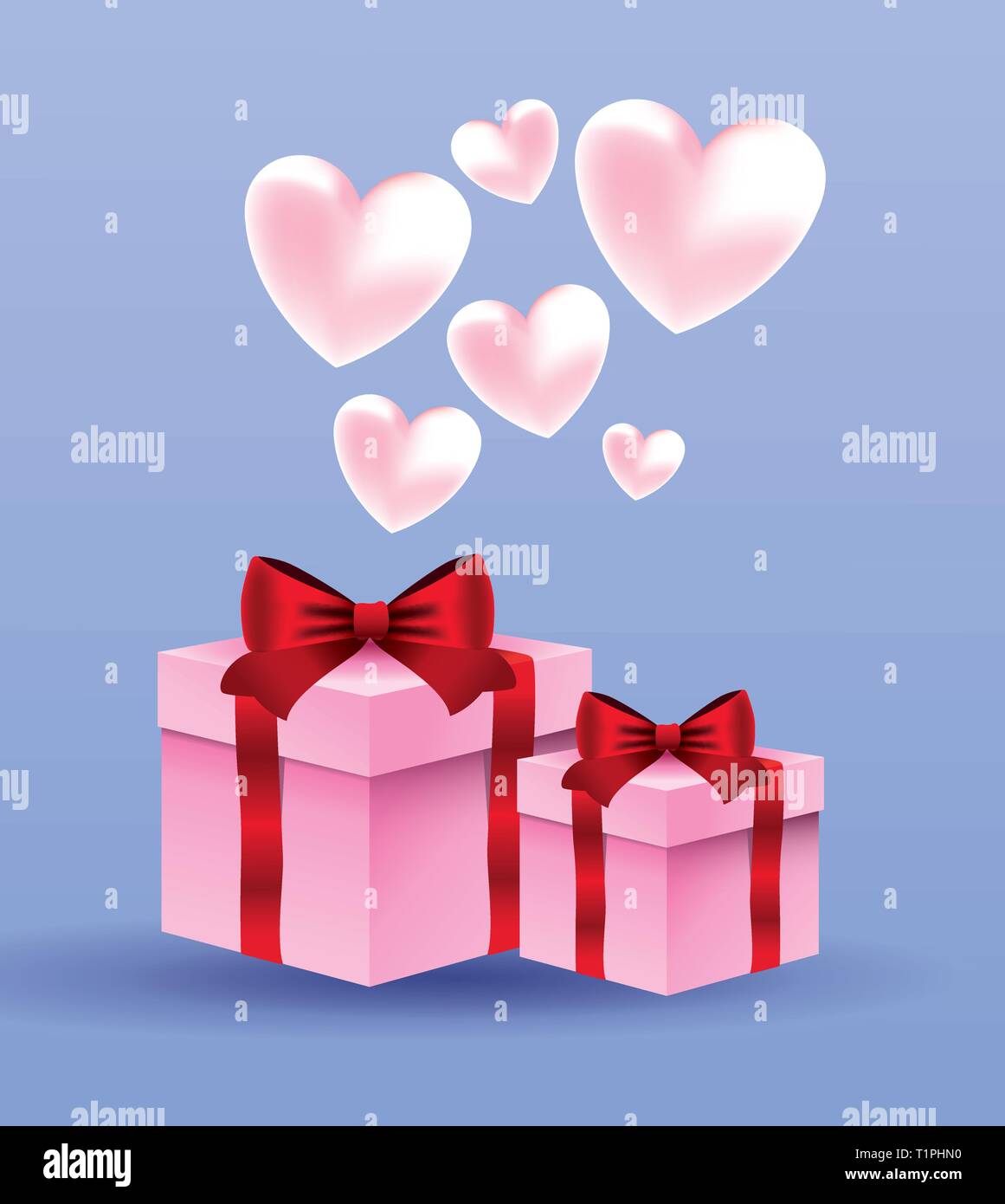 Romantic gift box present Stock Vector Image & Art - Alamy