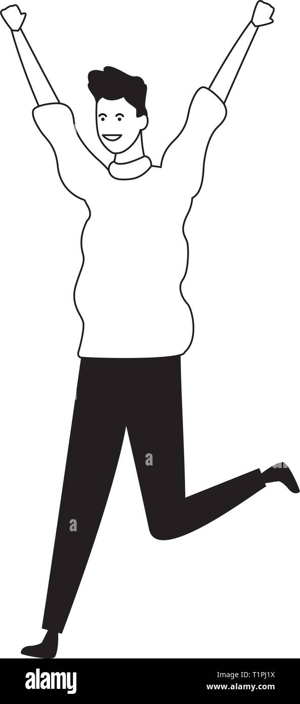 Happy man dancing cartoon Stock Vector Image & Art - Alamy