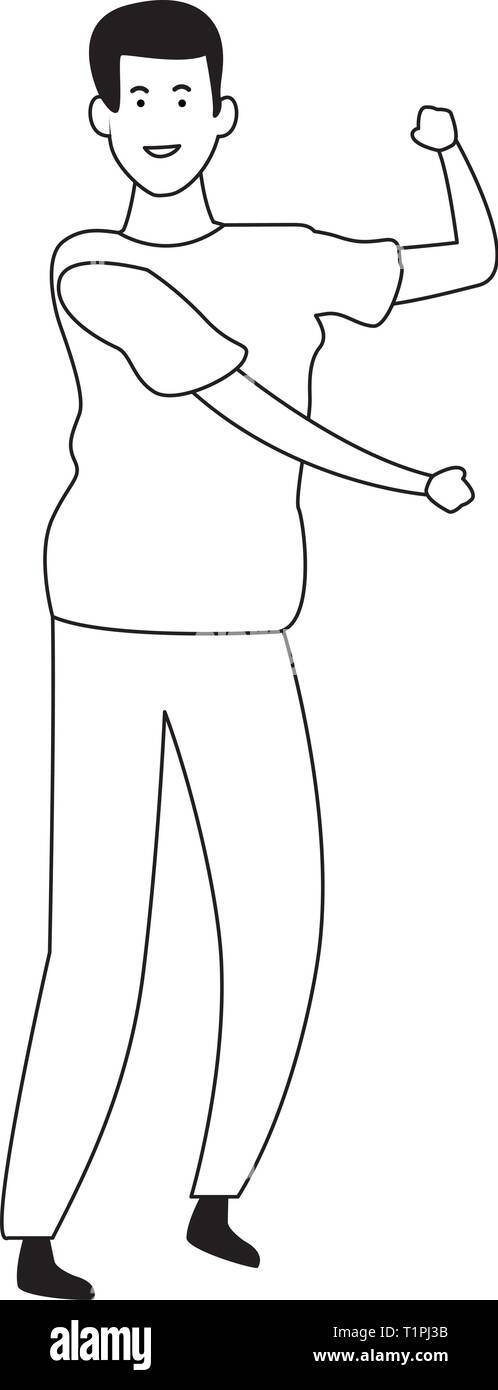 Happy man dancing cartoon Stock Vector Image & Art - Alamy