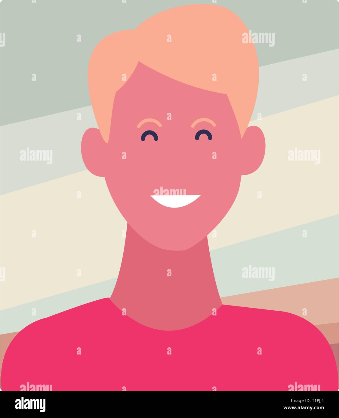 Young man smiling cartoon profile Stock Vector Image & Art - Alamy