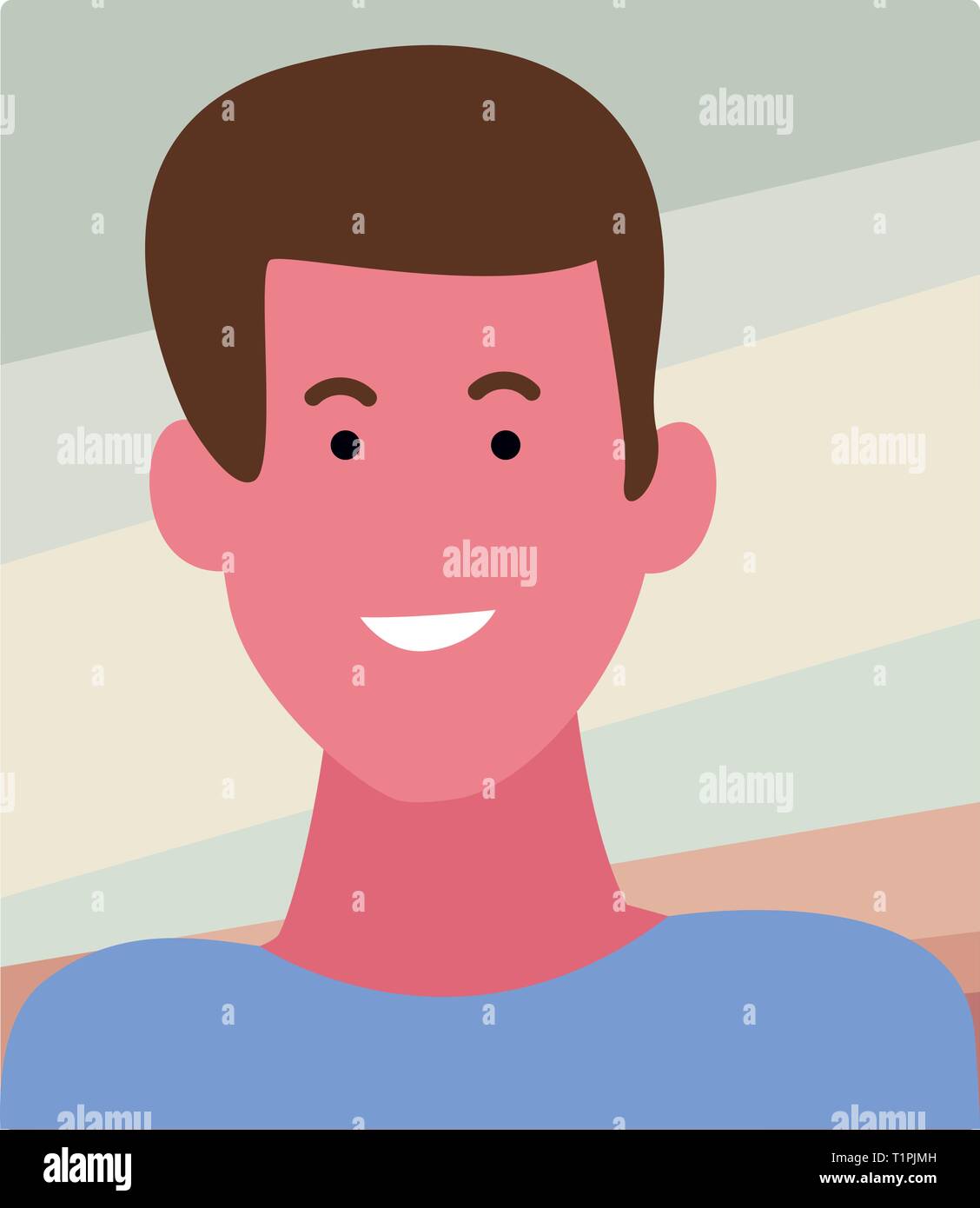 Young man smiling cartoon profile Stock Vector Image & Art - Alamy