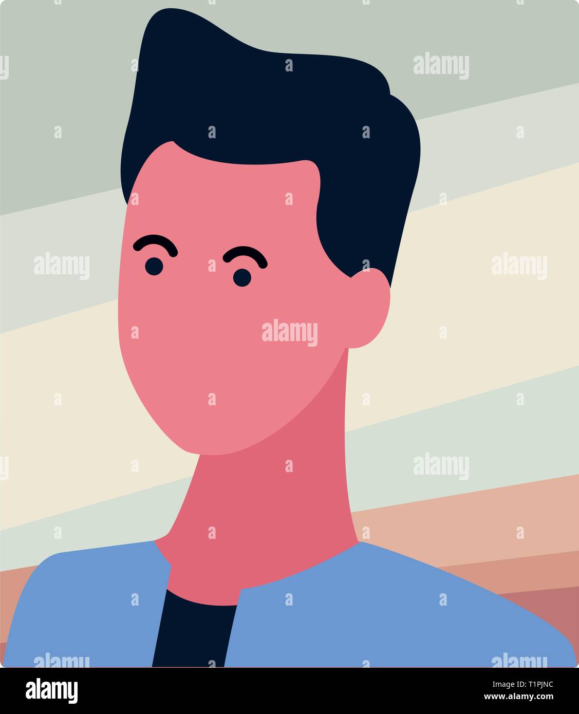 Young man smiling cartoon profile Stock Vector Image & Art - Alamy
