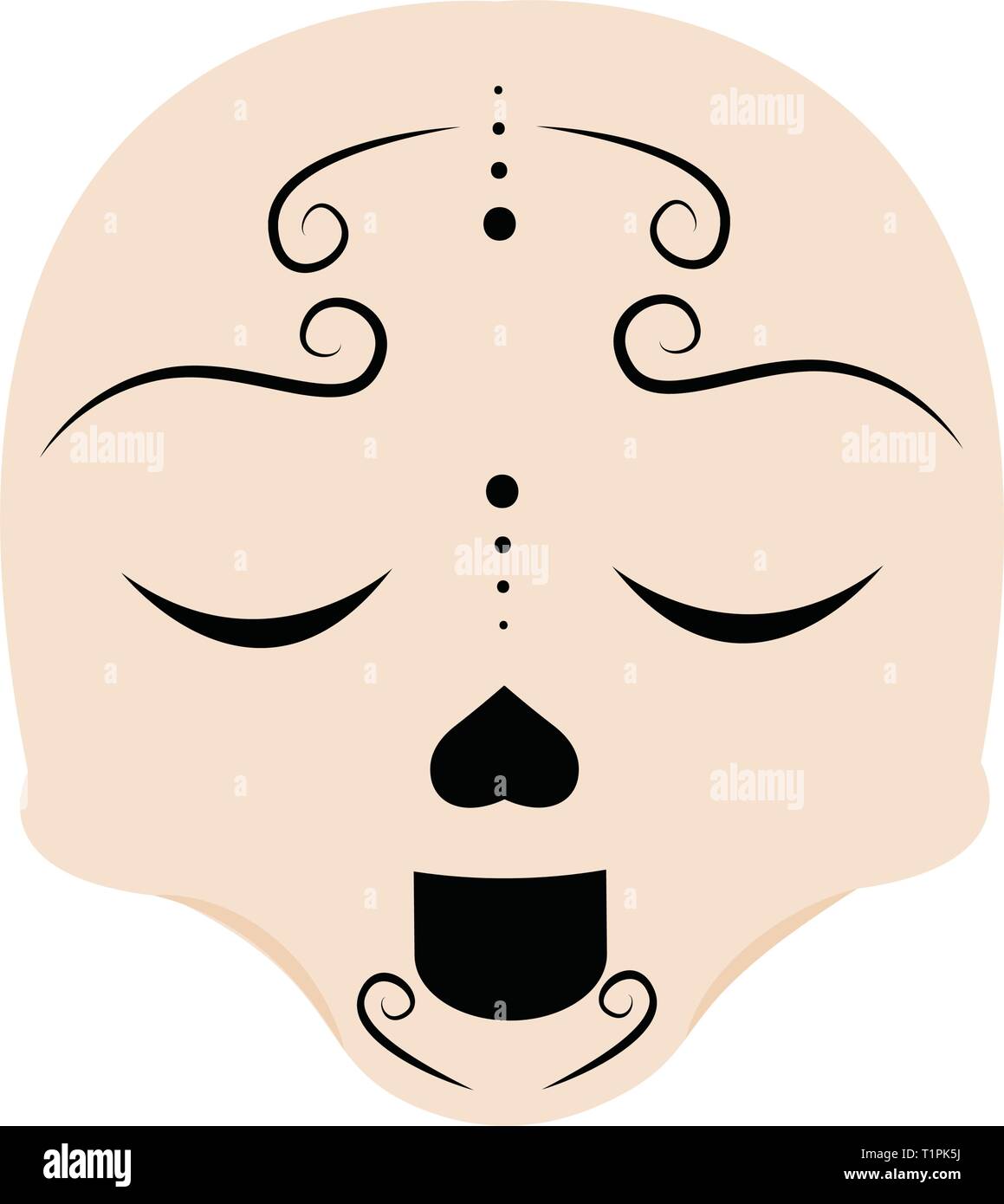 Cute skull mask Stock Vector Image & Art - Alamy