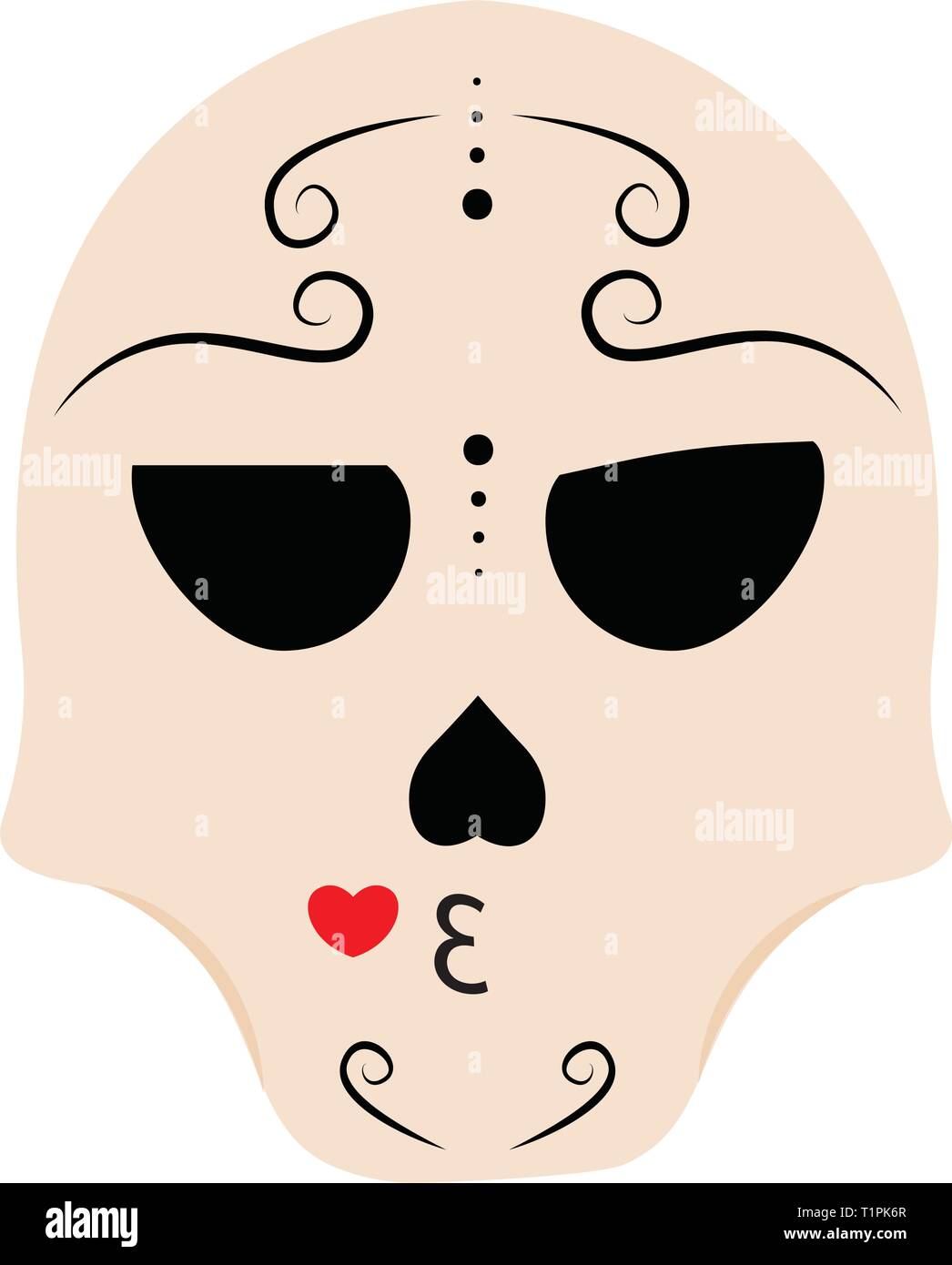 Cute skull mask Stock Vector Image & Art - Alamy