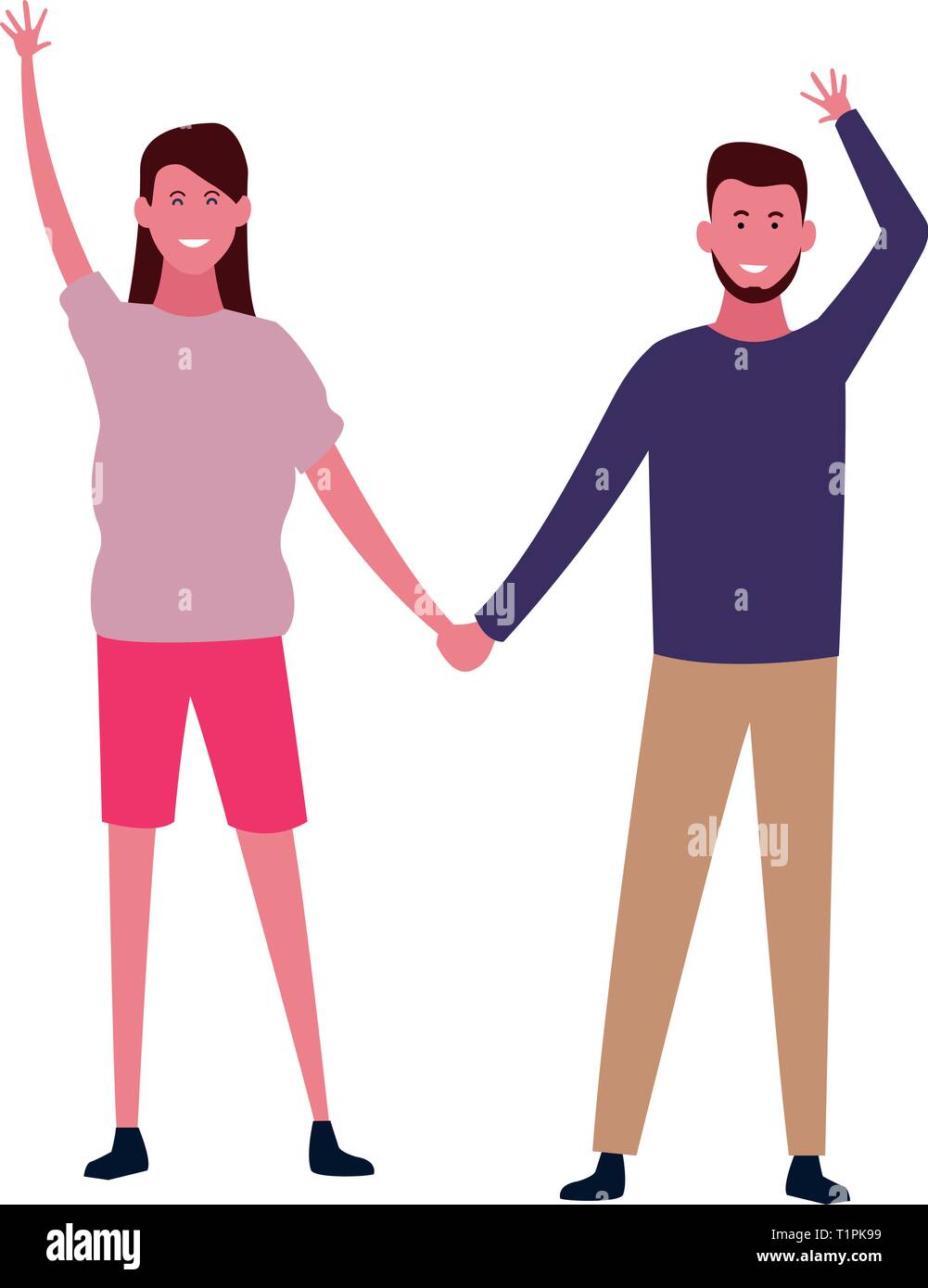 Young boyfriend and girlfriend Stock Vector Image & Art - Alamy