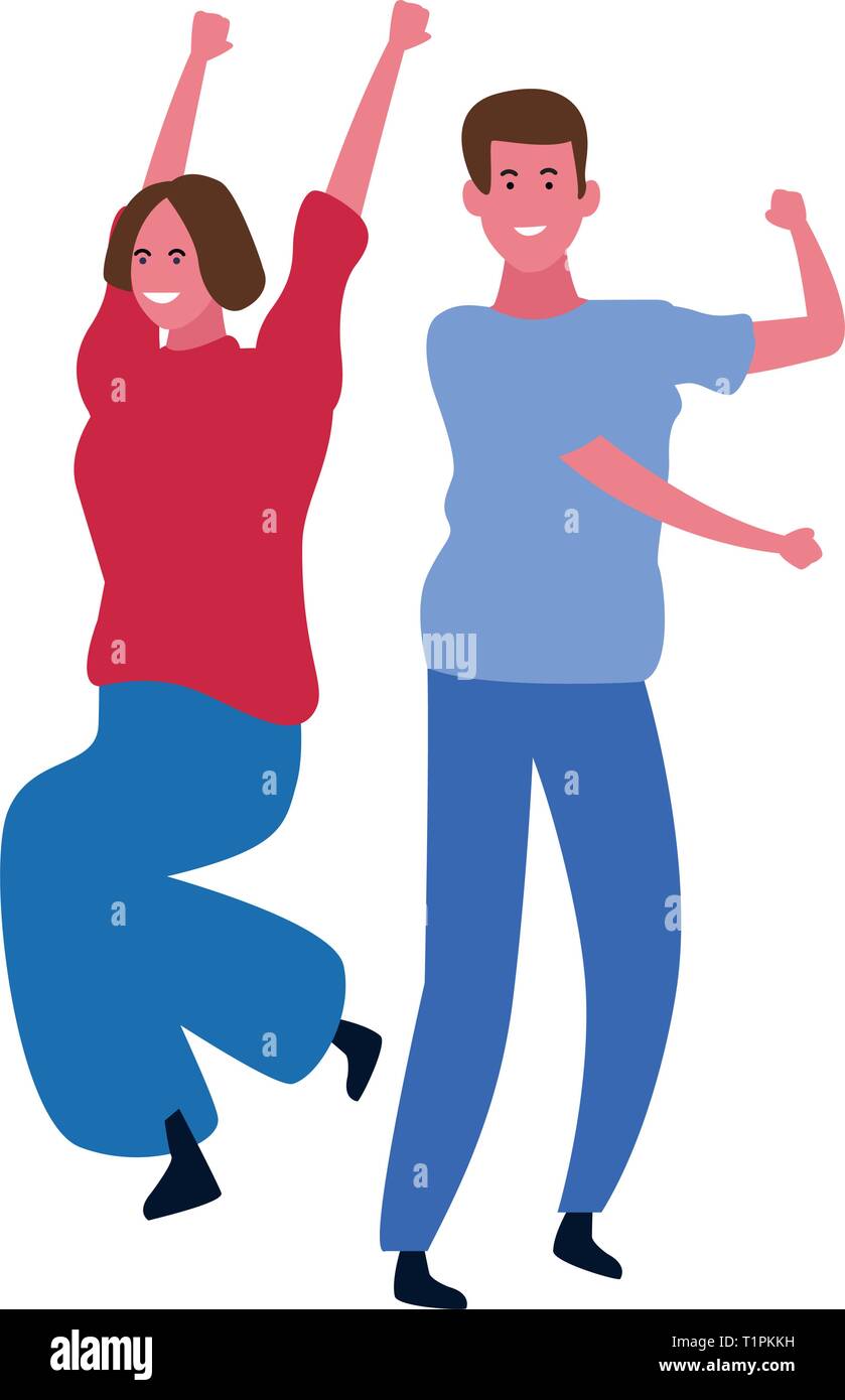 Portrait happy couple having Stock Vector Images - Alamy