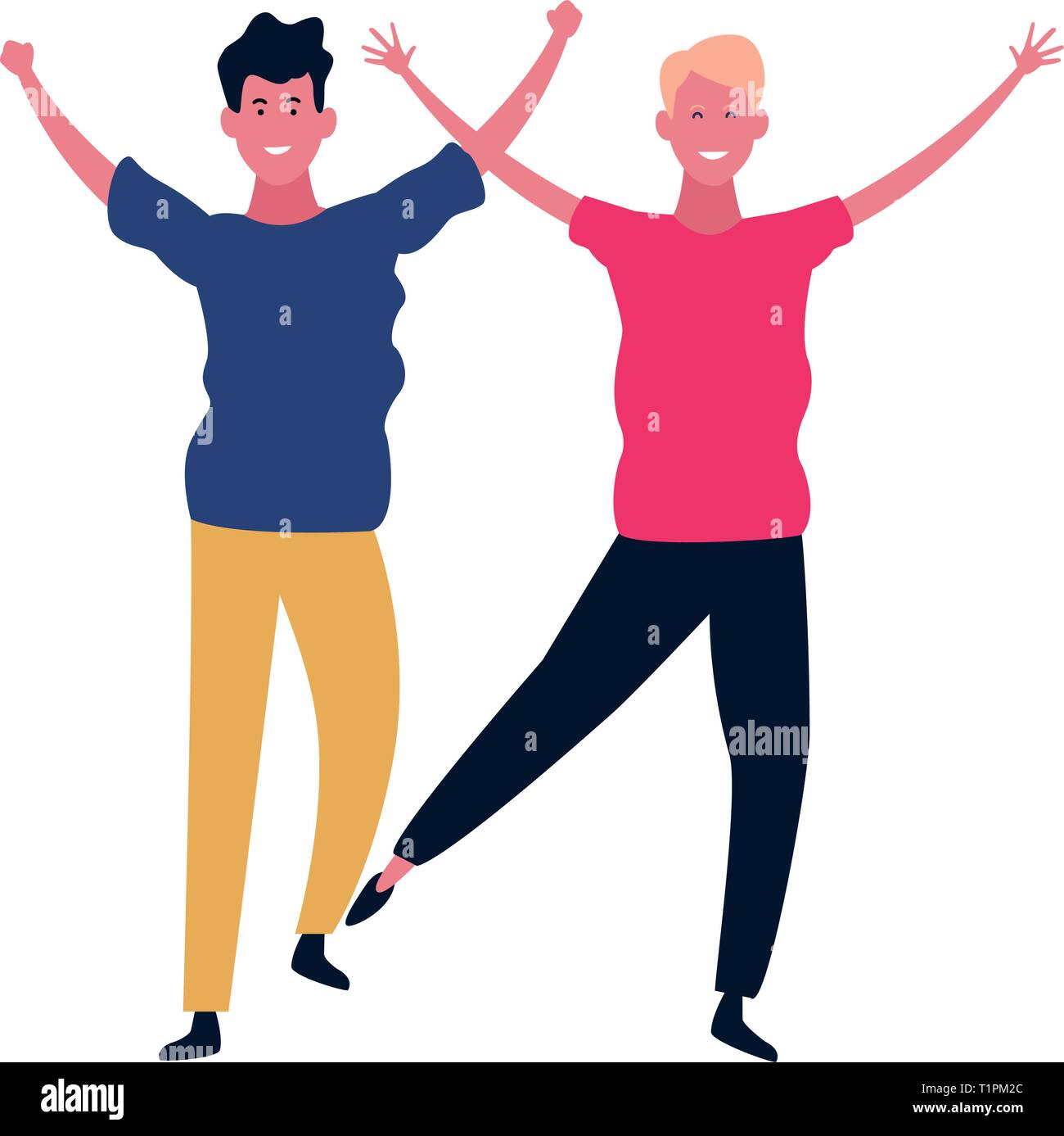 young men friends Stock Vector Image & Art - Alamy