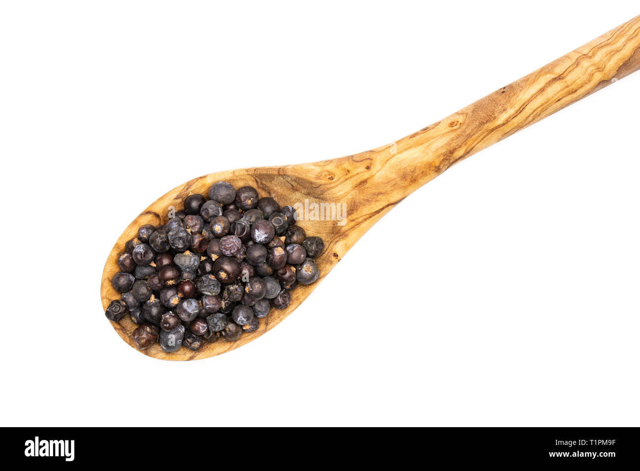 Lot of whole dry juniper berry seed flatlay isolated on white ...