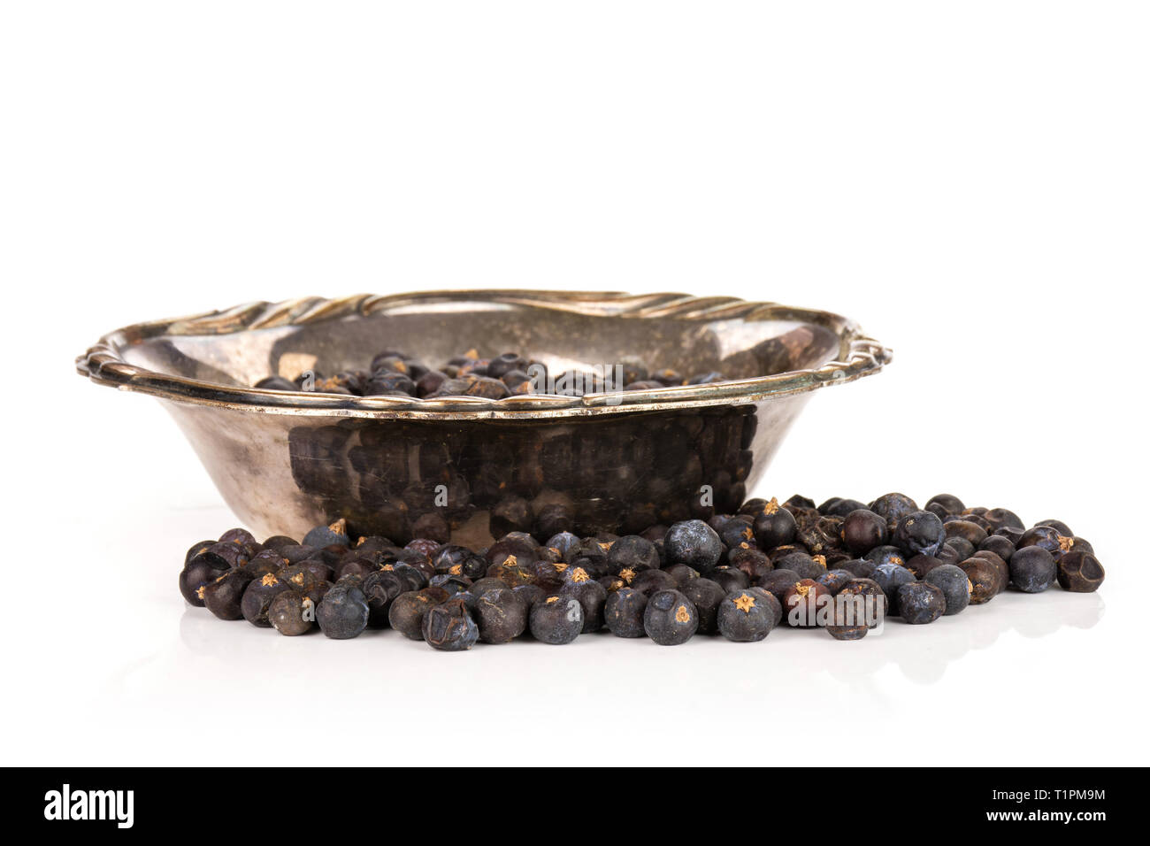 Lot of whole dry juniper berry seed isolated on white background Stock ...