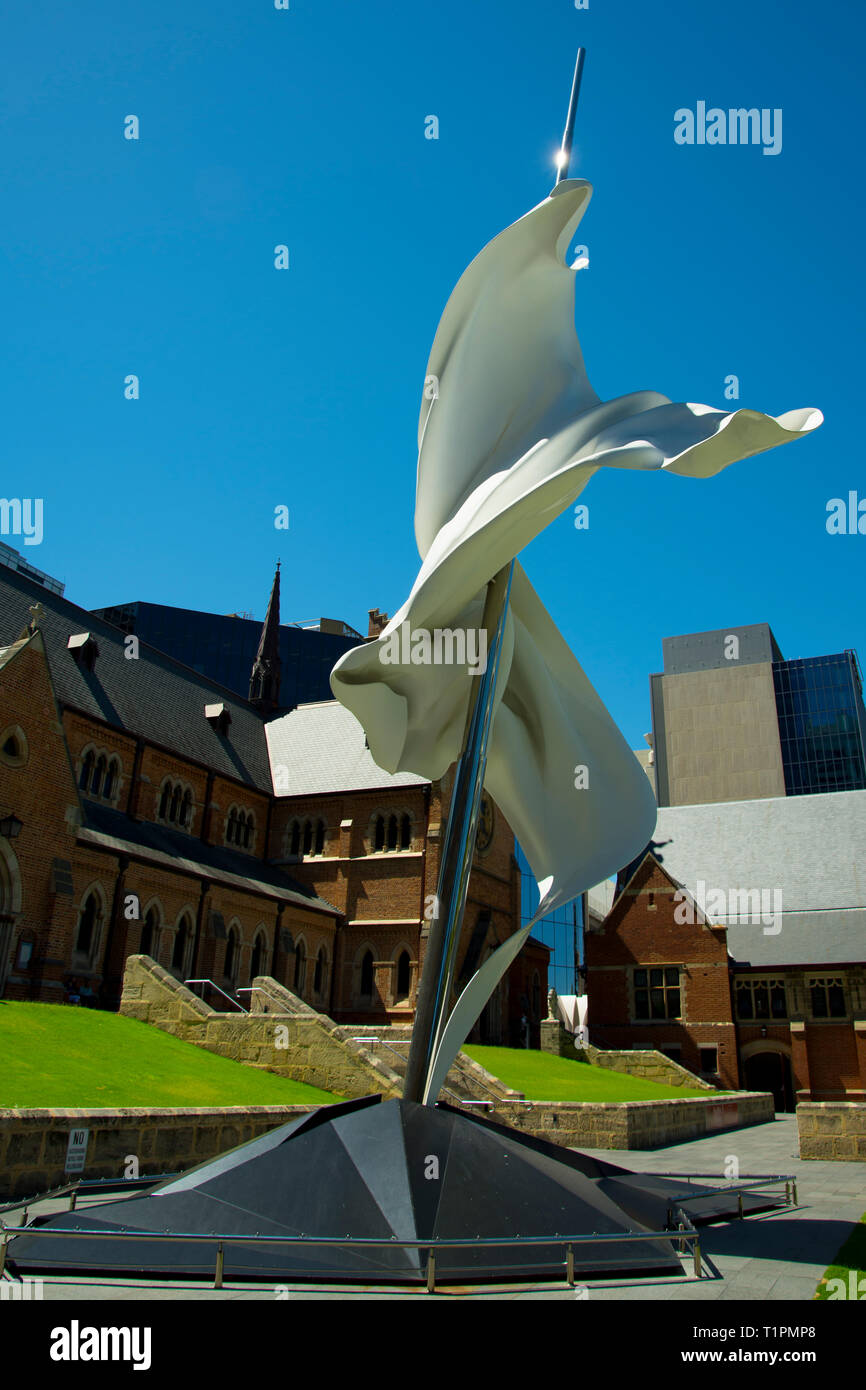 PERTH, AUSTRALIA - August 18, 2017: Ascalon sculpture built in 2011 ...