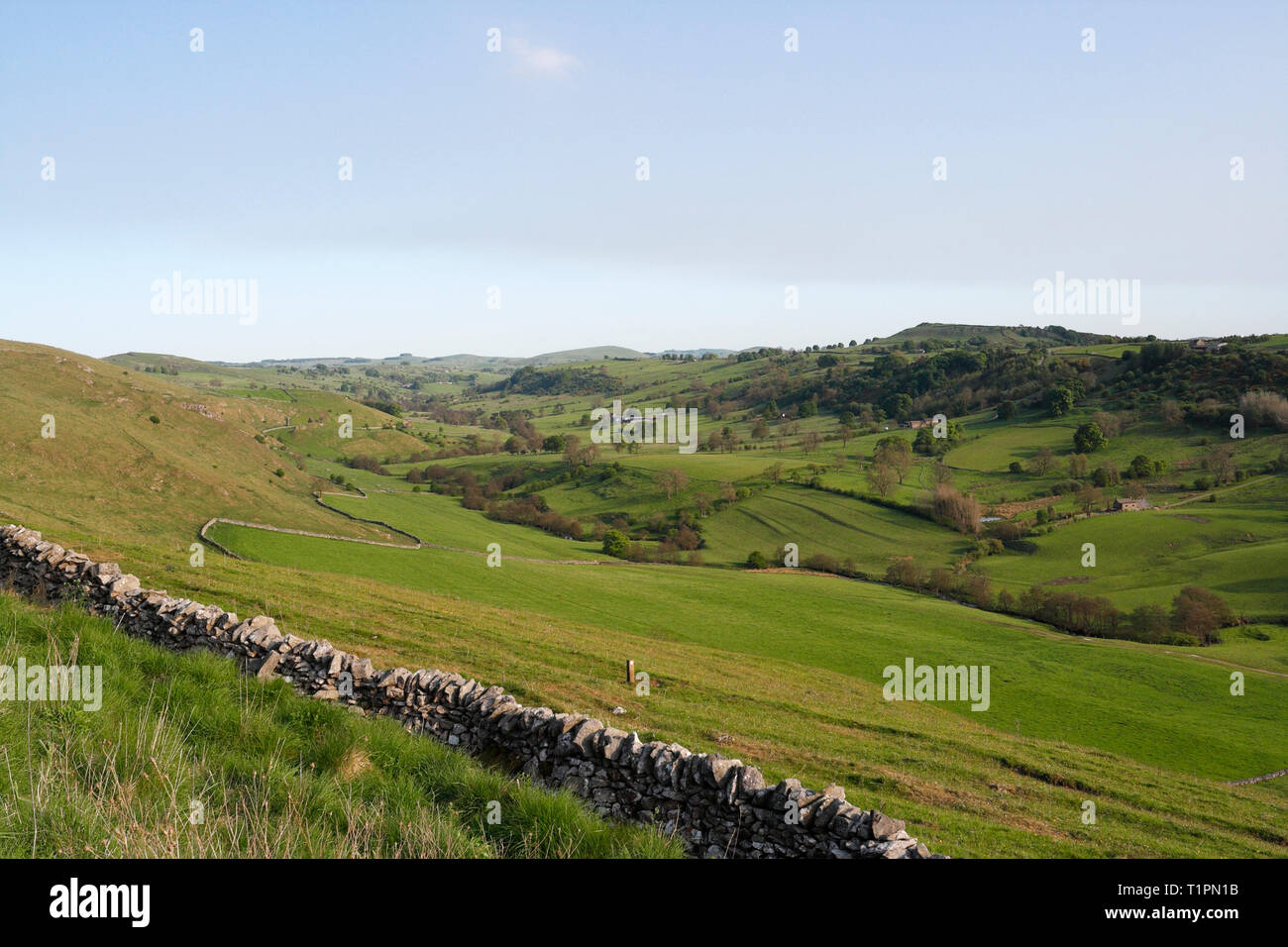 Upper Dovedale in Derbyshire Peak District National Park, Rural England ...