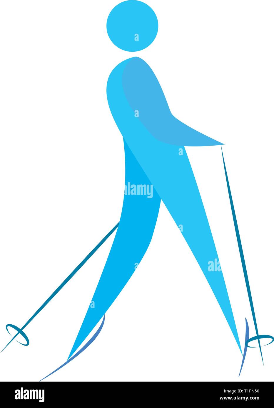 Powder snow skier Stock Vector Images - Alamy