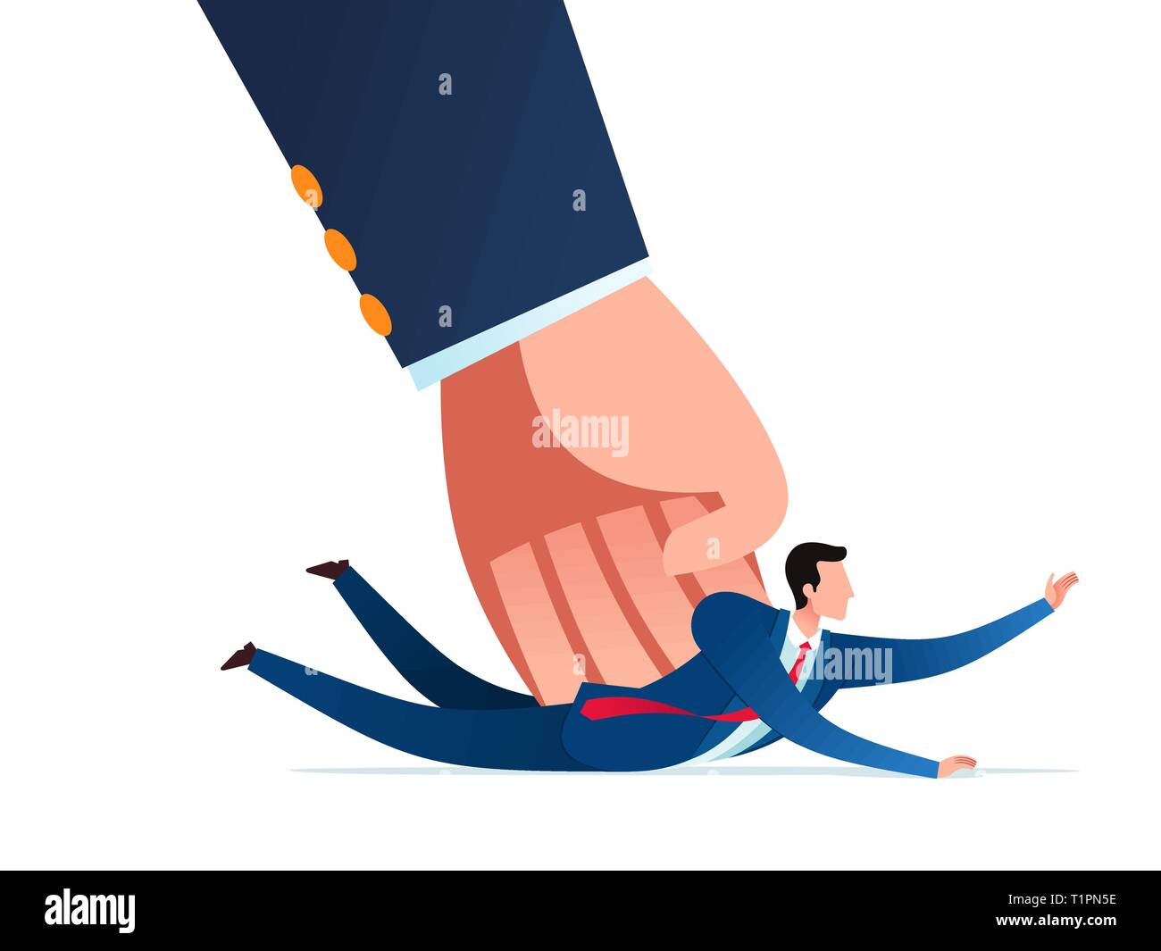 Businessman get pressed with heavy task and responsibility. Business ...