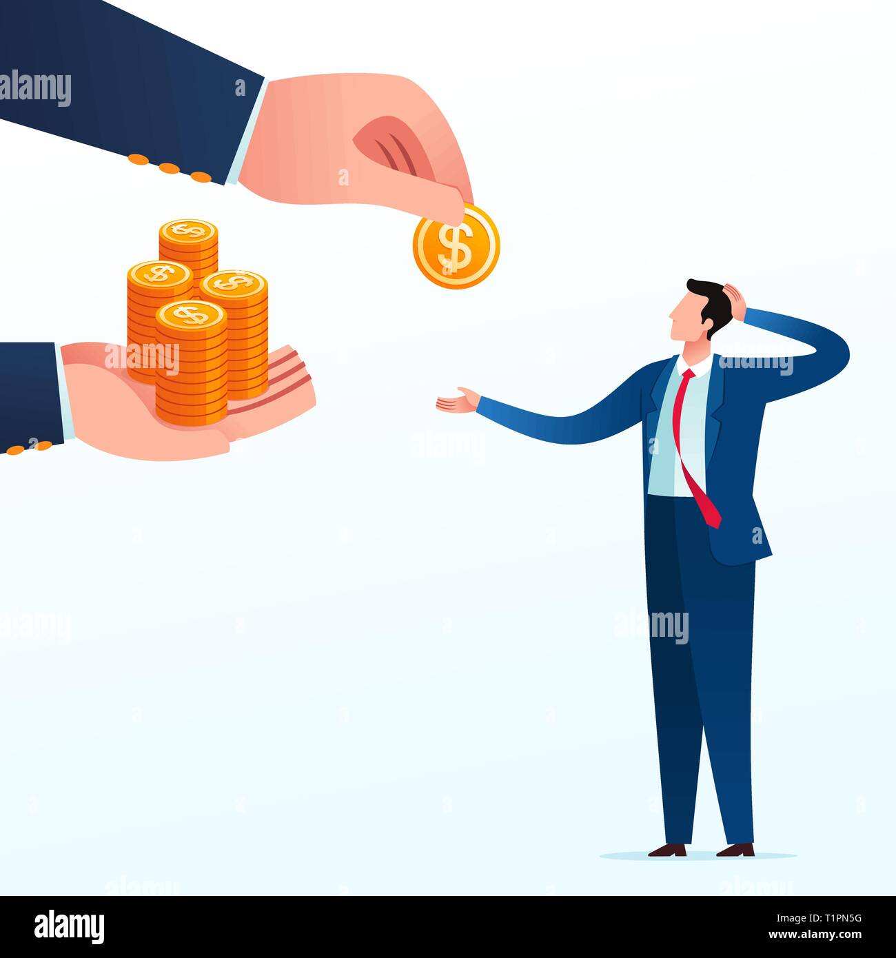 Businessman get unfair business sharing from his partner. Business ...