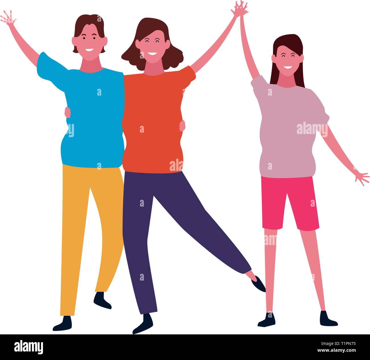 People friends cartoon Stock Vector Image & Art - Alamy