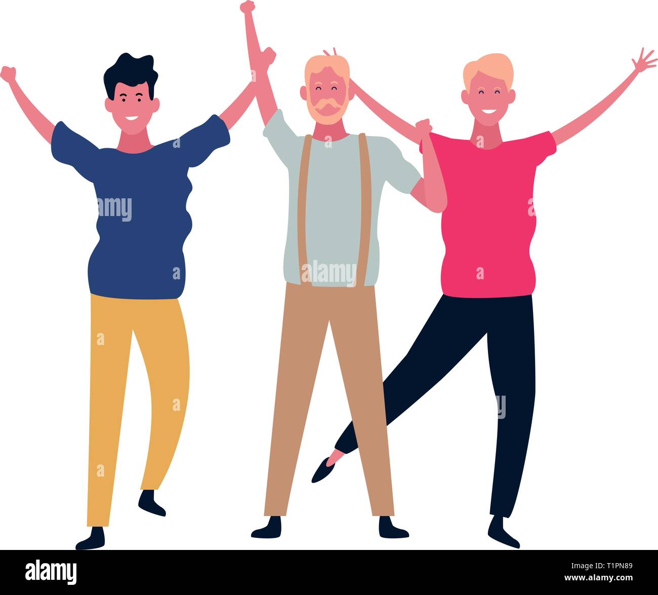 Business men having happy Stock Vector Images - Alamy