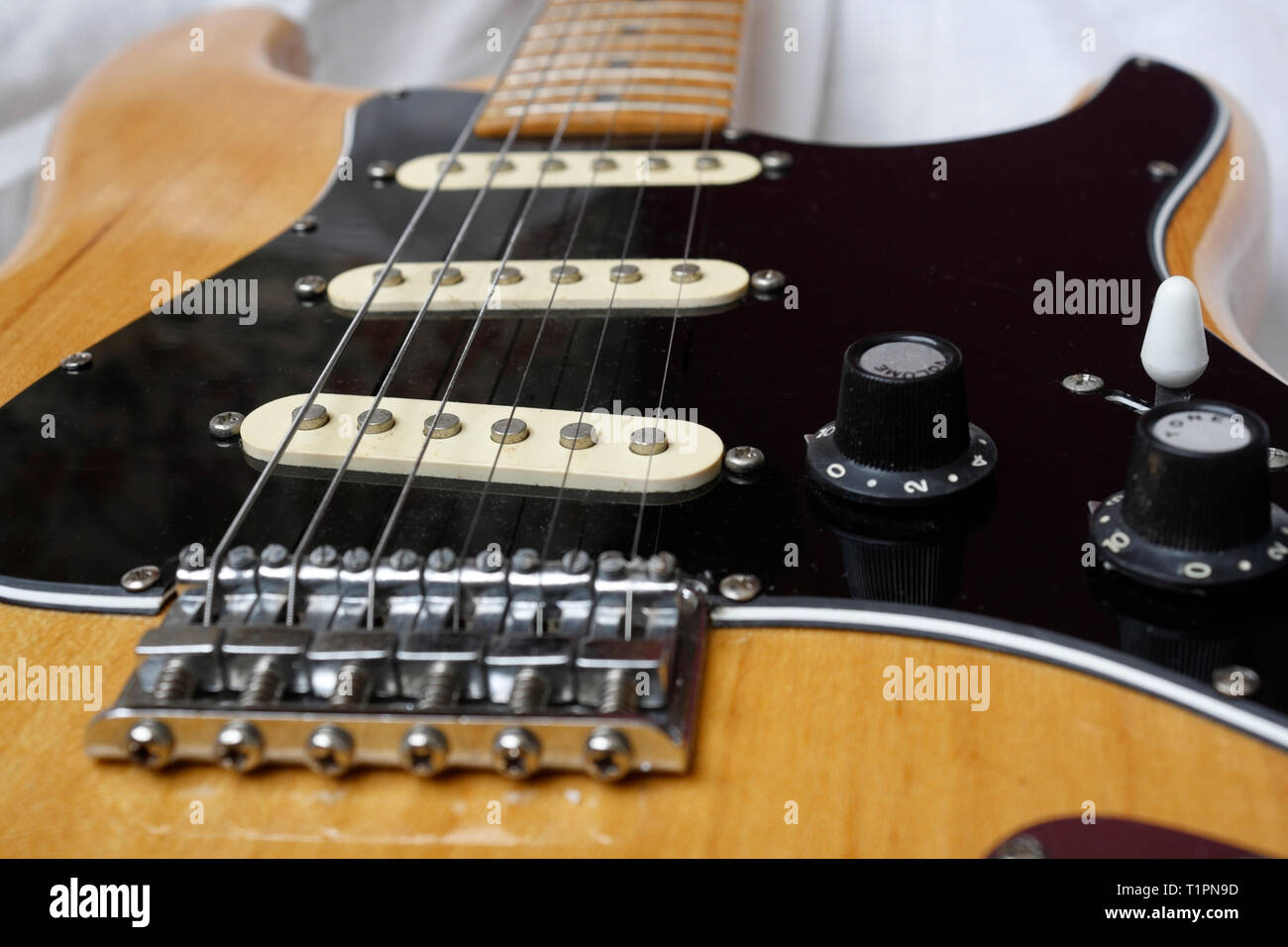 Electric Guitar, Stratocaster Copy musical instrument Stock Photo - Alamy