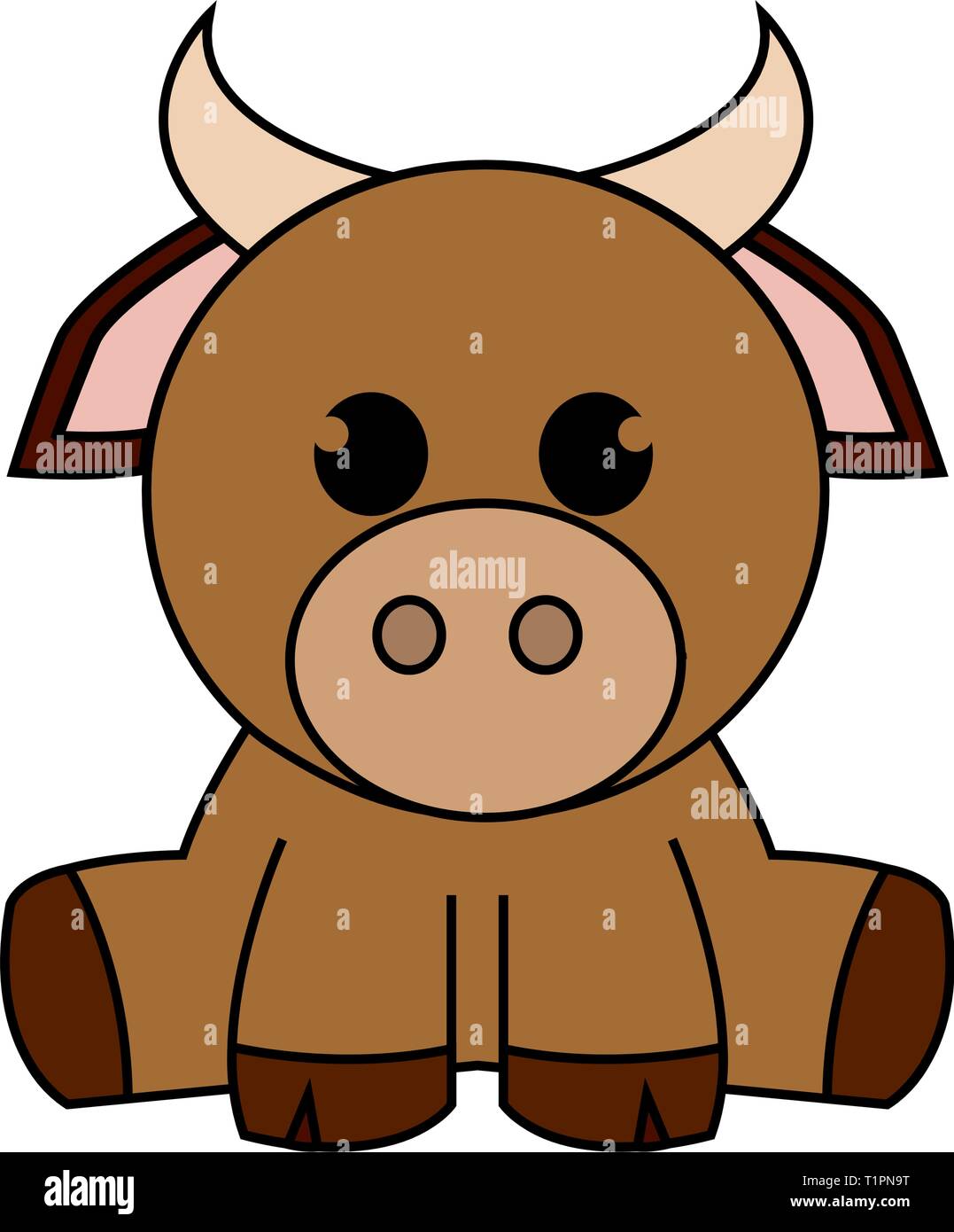 Abstract cute bull Stock Vector Image & Art - Alamy